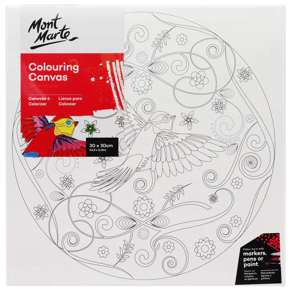 Mont Marte Colouring Canvas 30X30Cm Nature – Funzone