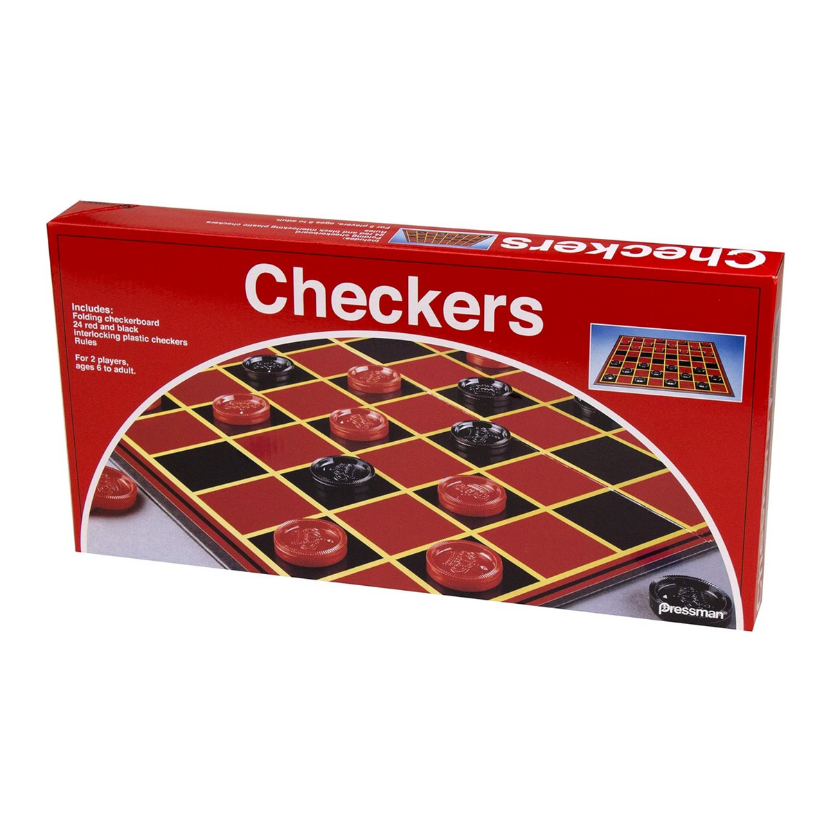 Pressman Checkers With Folding Board – Funzone