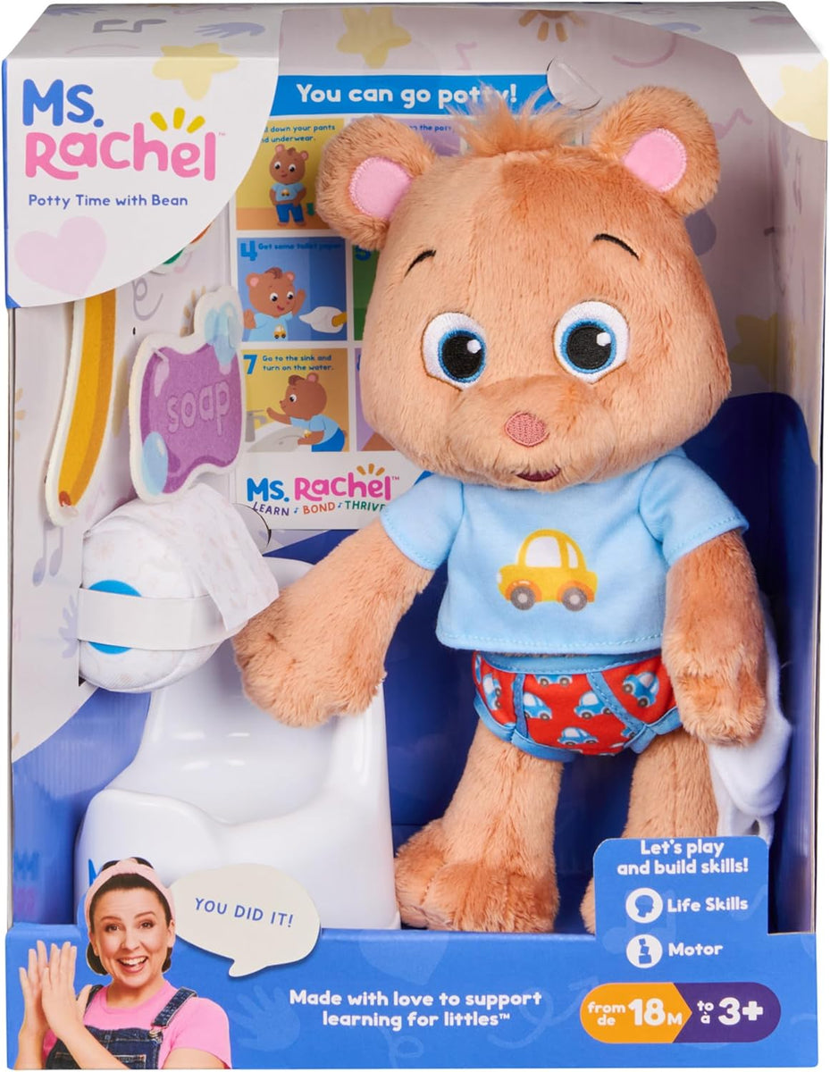 Ms. Rachel Potty Time with Bean Plush Teddy for Kids – Funzone