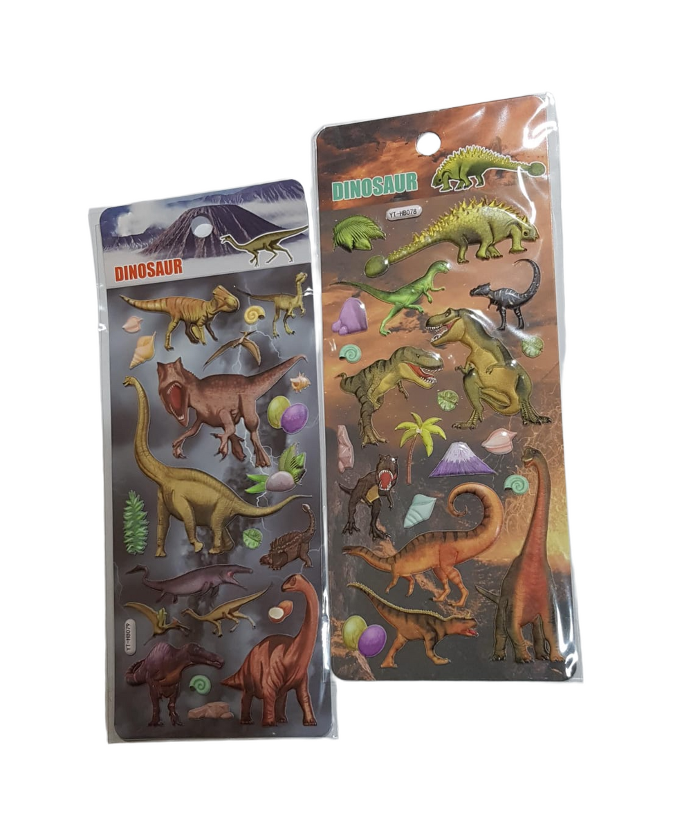 Dinosaur Puffy Stickers Assorted Set of 2 – Funzone