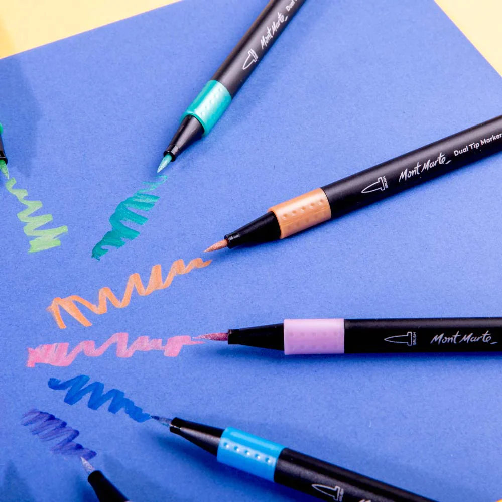 Mont marte premium dual tip metallic marker set 12pc – Funzone